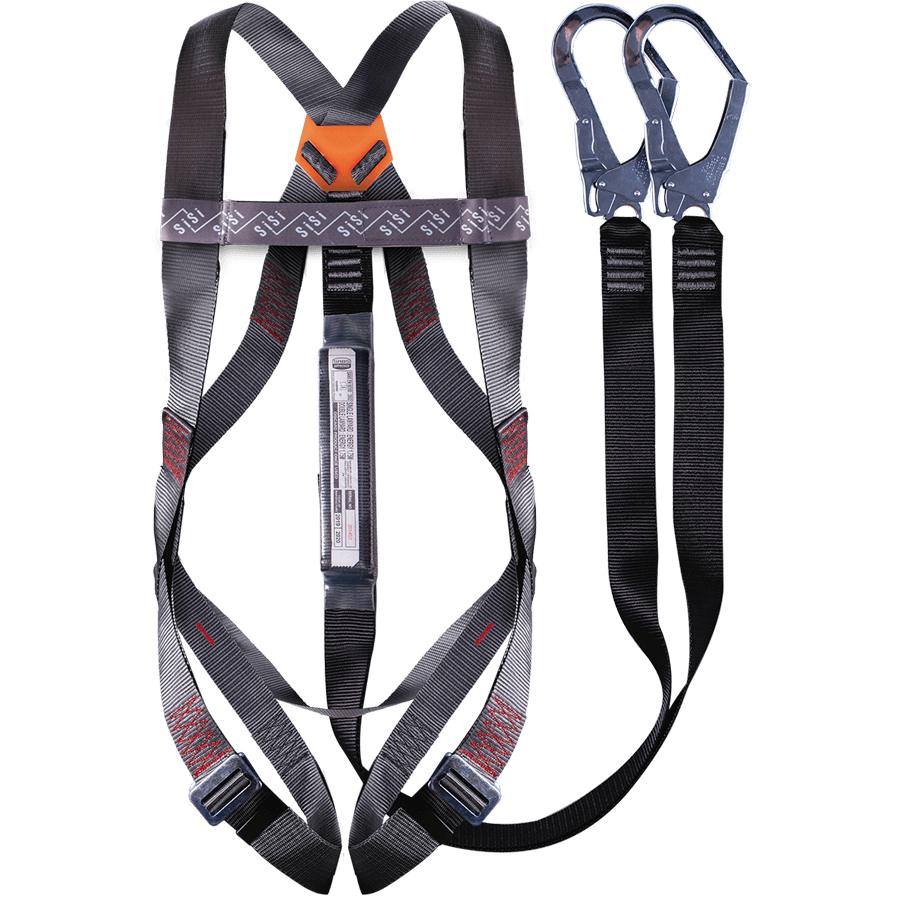 Sisi Standard harness DBL lanyard with scaff hooks from FTS Safety